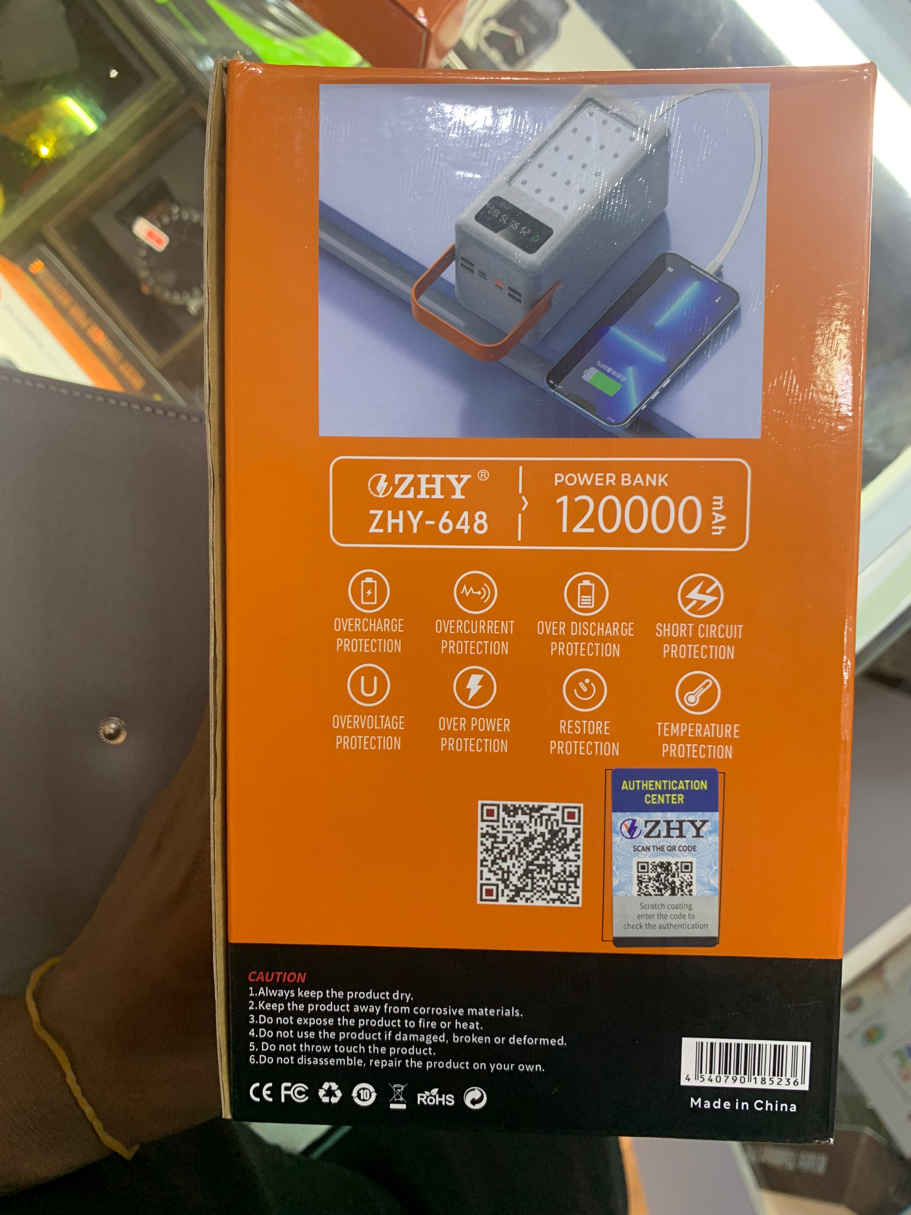 Premium Zhy 120000mah Powerbank With Big LED Lights – kniezOn Uganda